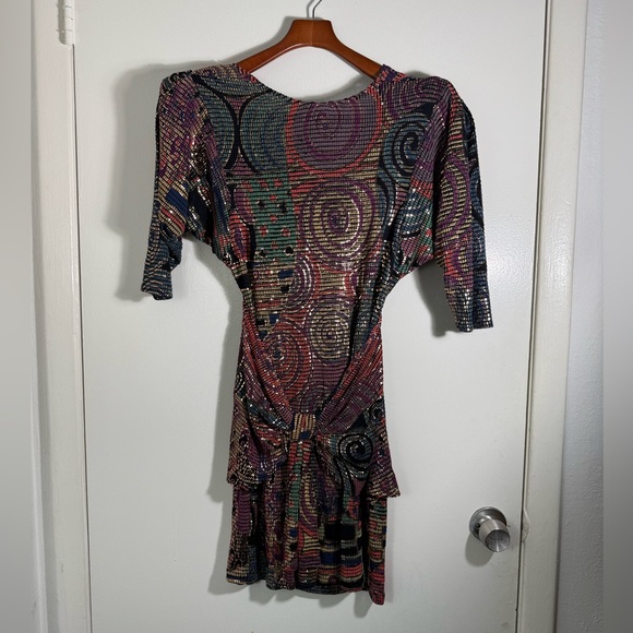 Janine | Dresses | Janine Vintage Italy Italian Fabric 8s 90s Open Back ...